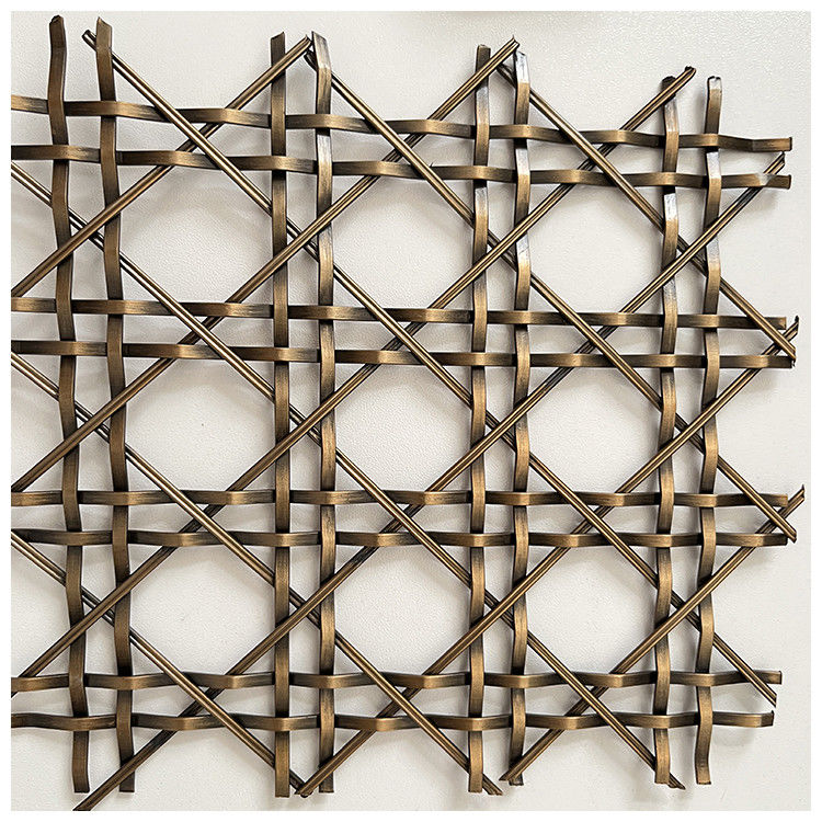 การออกแบบภายในสูงเครื่องประดับโลหะ Grill Mesh Eco Friendly Twill Weave